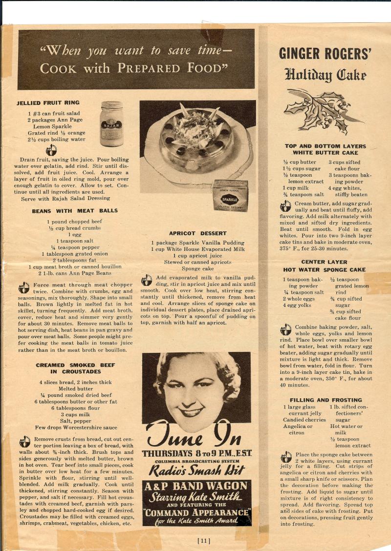 Ginger Rogers’s Christmas Cake | Comet Over Hollywood